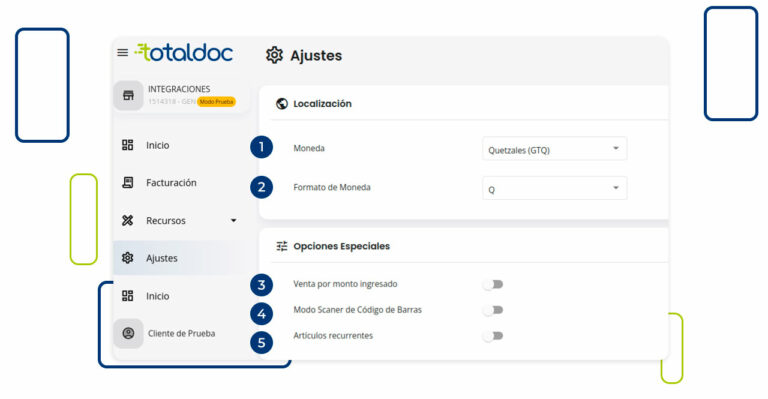 Facturación electrónica, manual de TotalPOS