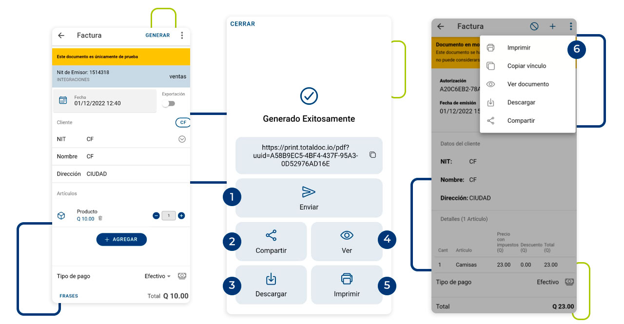 Facturación electrónica, manual de TotalPOS